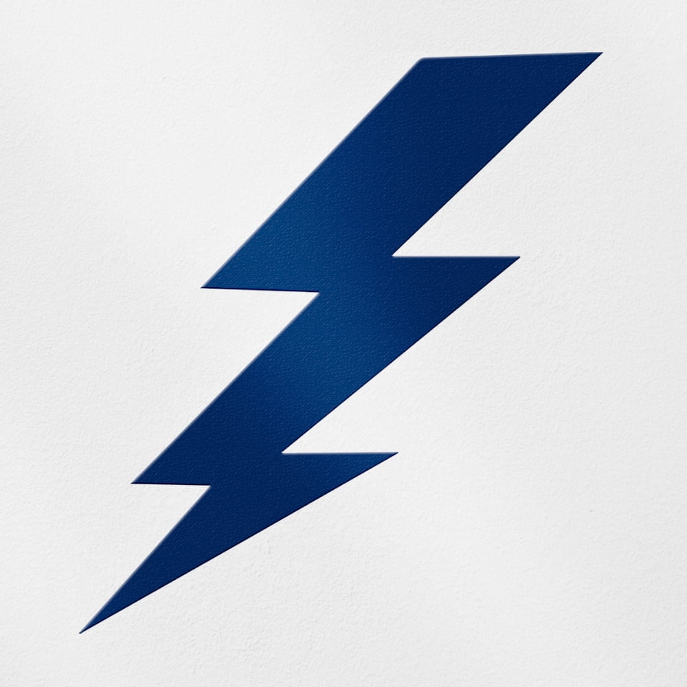 Transparent Decal Stickers Of Bolt Lightning Silhouette (Navy Blue ...