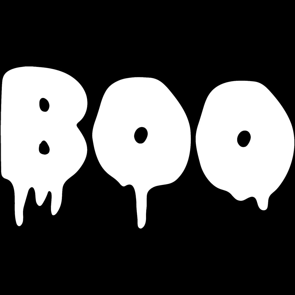 Transparent Decal Stickers Of Boo (White) Premium Waterproof Vinyl ...