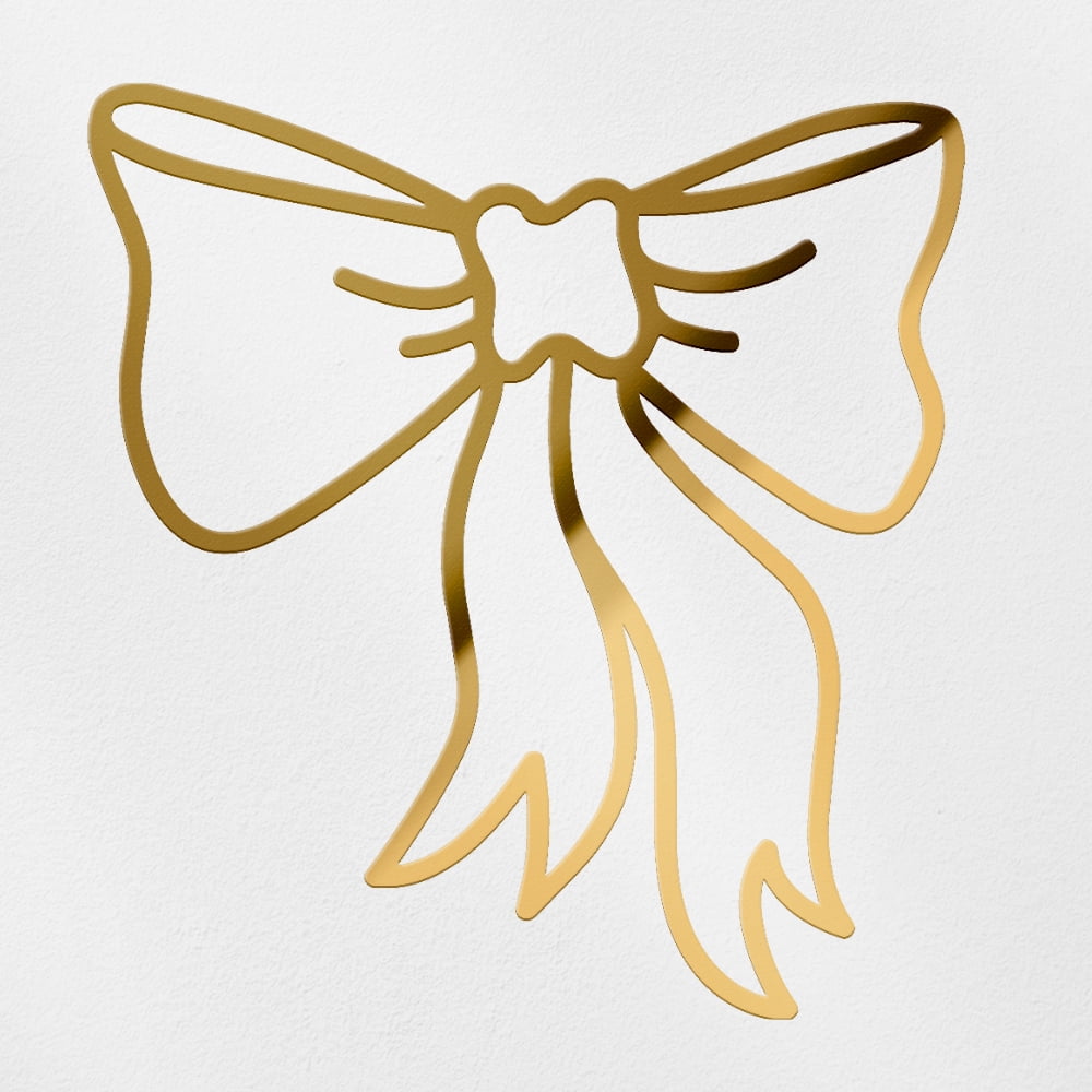 Transparent Decal Stickers Of Bow (Metallic Gold) Premium Waterproof ...