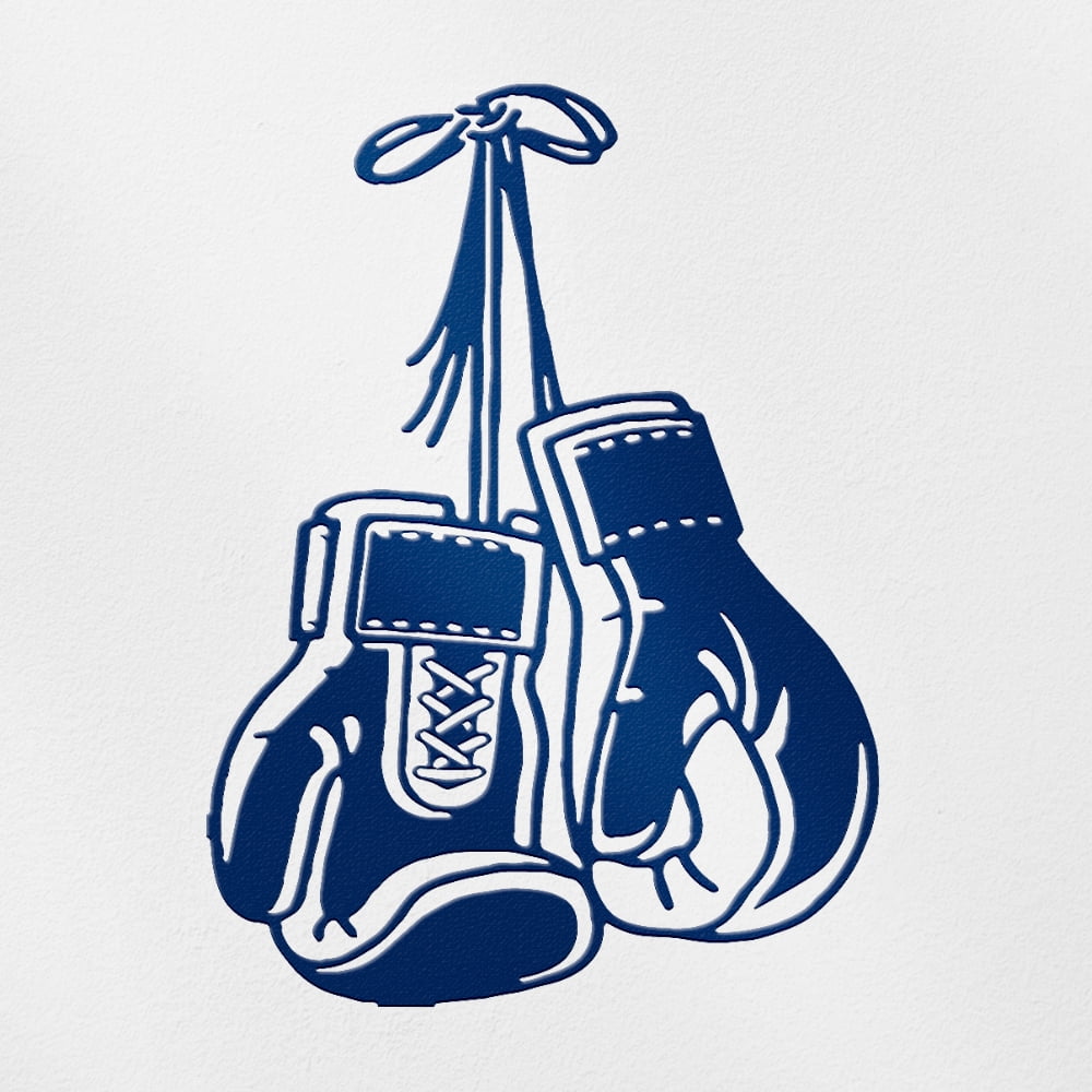 Transparent Decal Stickers Of Boxing Gloves (Navy Blue) Premium ...