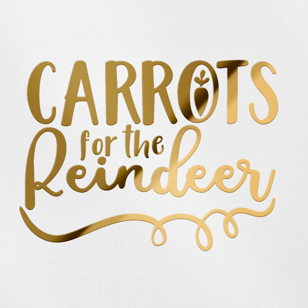 Transparent Decal Stickers Of Carrots For The Reindeer (Metallic Gold ...