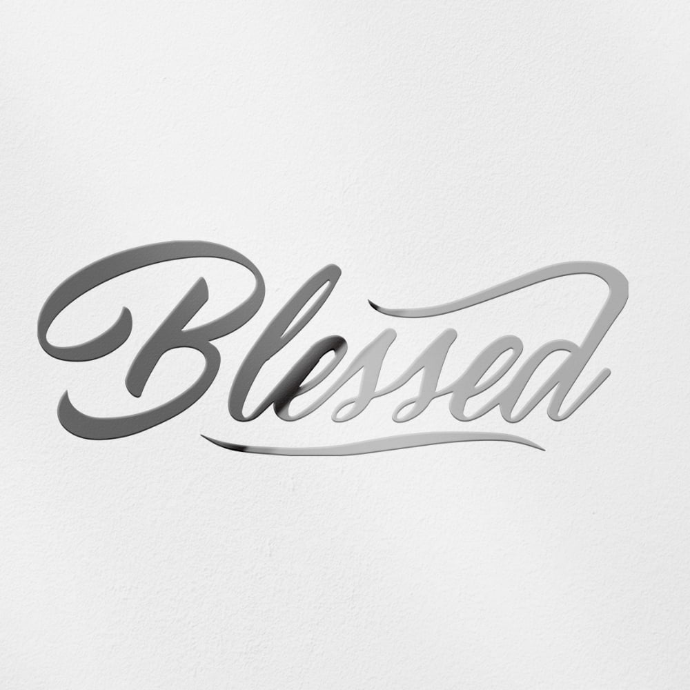 Transparent Decal Stickers Of Christian Blessed (Metallic Silver ...