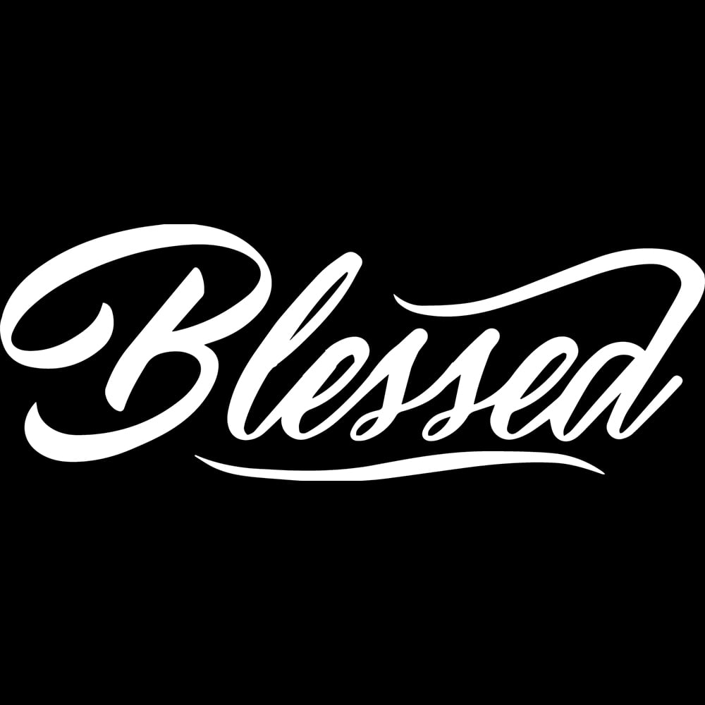 Transparent Decal Stickers Of Christian Blessed (White) Premium ...