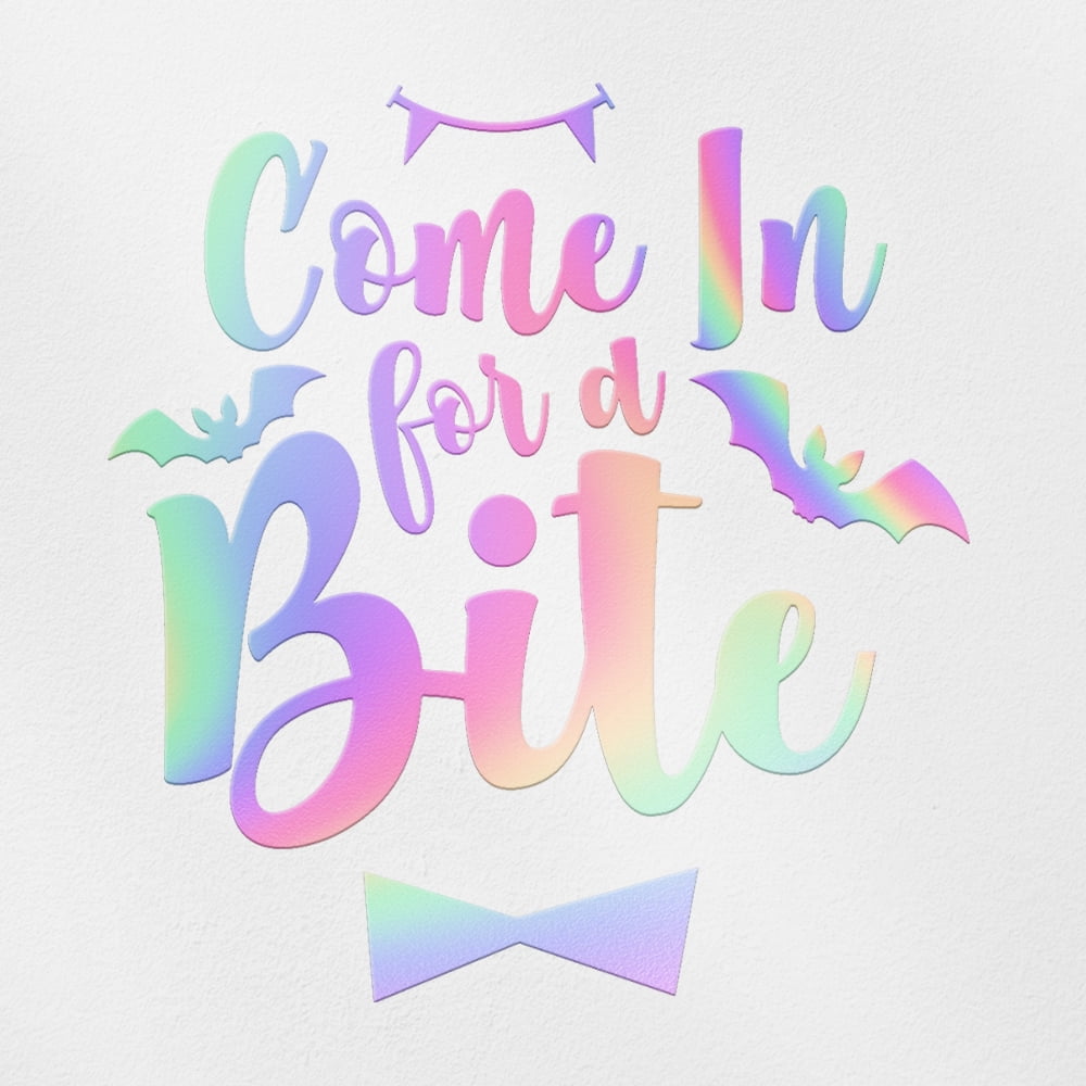 Transparent Decal Stickers Of Come In For A Bite (Hologram) Premium ...