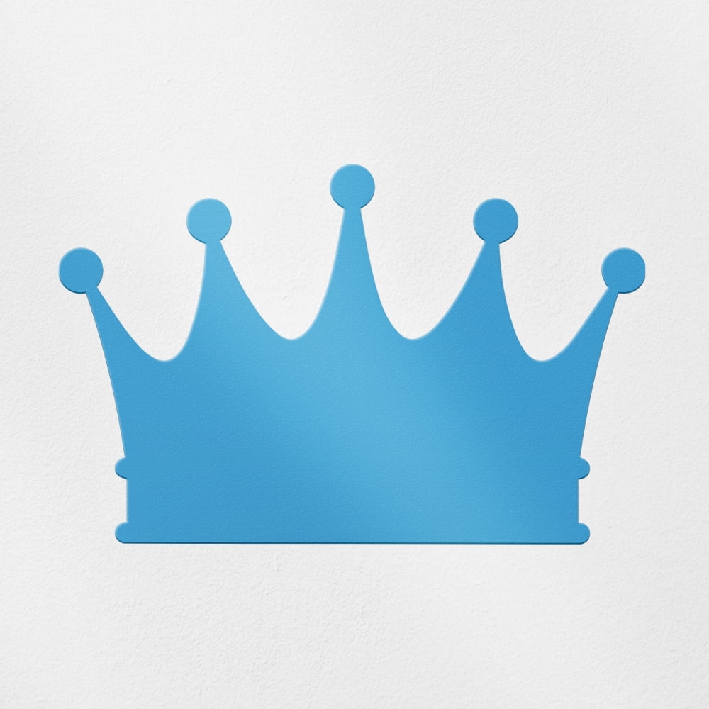 Transparent Decal Stickers Of Crown Silhouette ! (Azure Blue) Premium ...