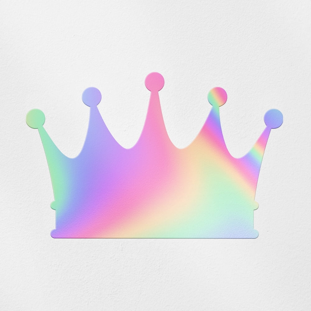 Transparent Decal Stickers Of Crown Silhouette ! (Hologram) Premium ...