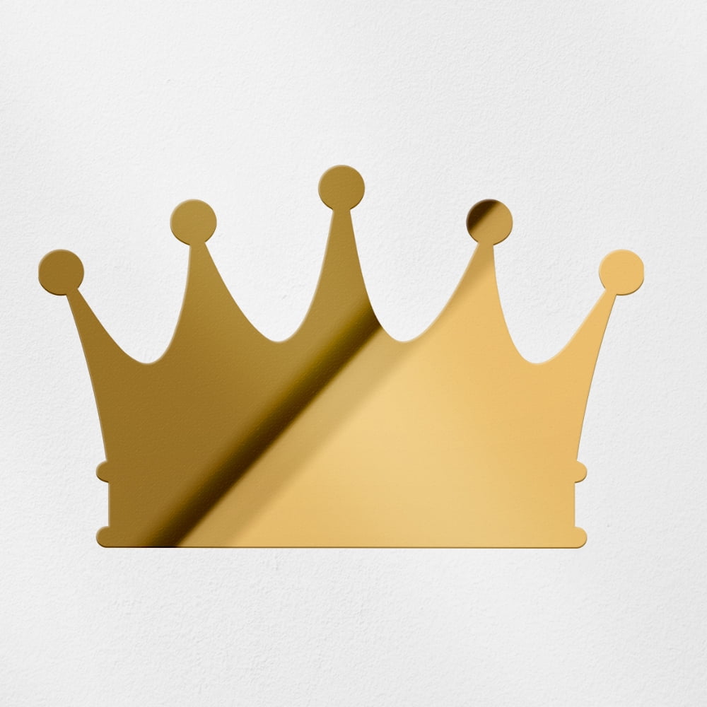 Transparent Decal Stickers Of Crown Silhouette ! (Metallic Gold ...