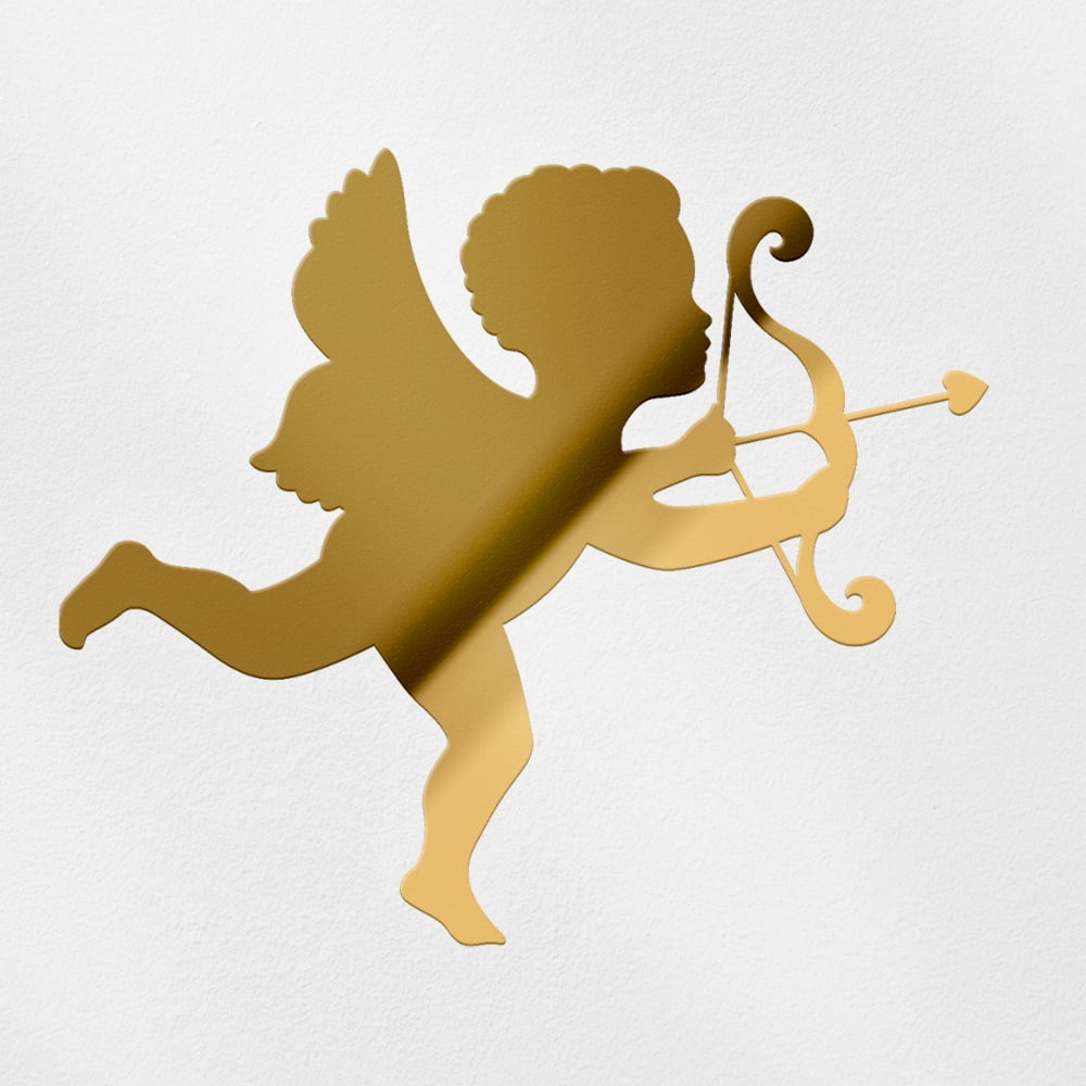 Transparent Decal Stickers Of Cupid (Metallic Gold) Premium Waterproof ...
