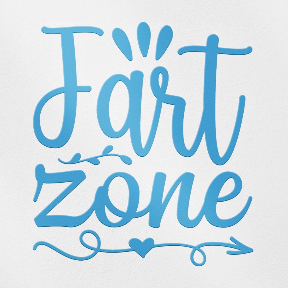 Transparent Decal Stickers Of Fart Zone (Azure Blue) Premium Waterproof ...
