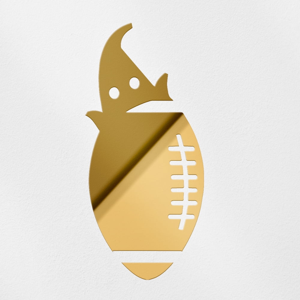 Transparent Decal Stickers Of Football Elf Hat (Metallic Gold) Premium ...