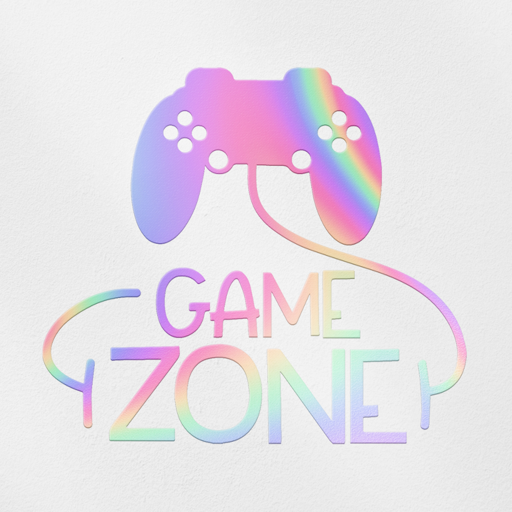 Transparent Decal Stickers Of Game Zone (Hologram) Premium Waterproof ...