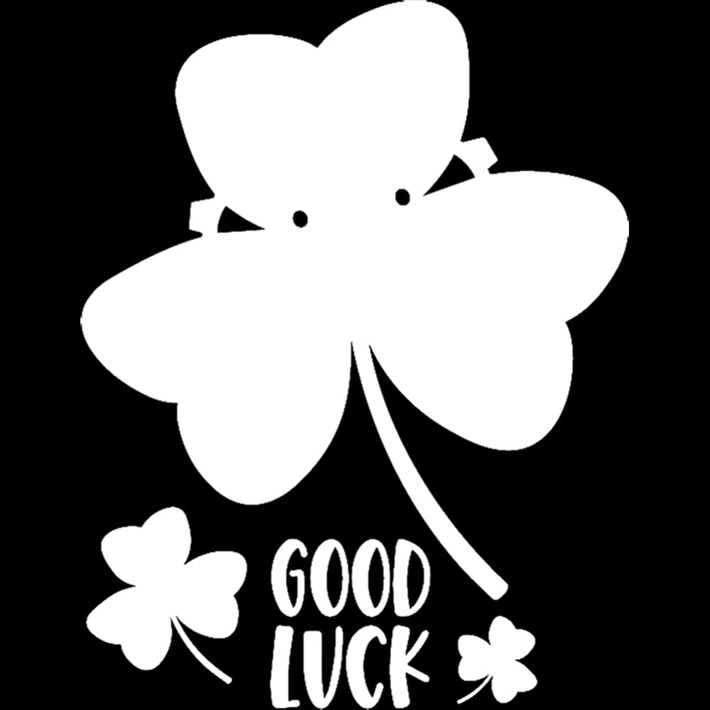 Transparent Decal Stickers Of Good Luck (White) Premium Waterproof ...