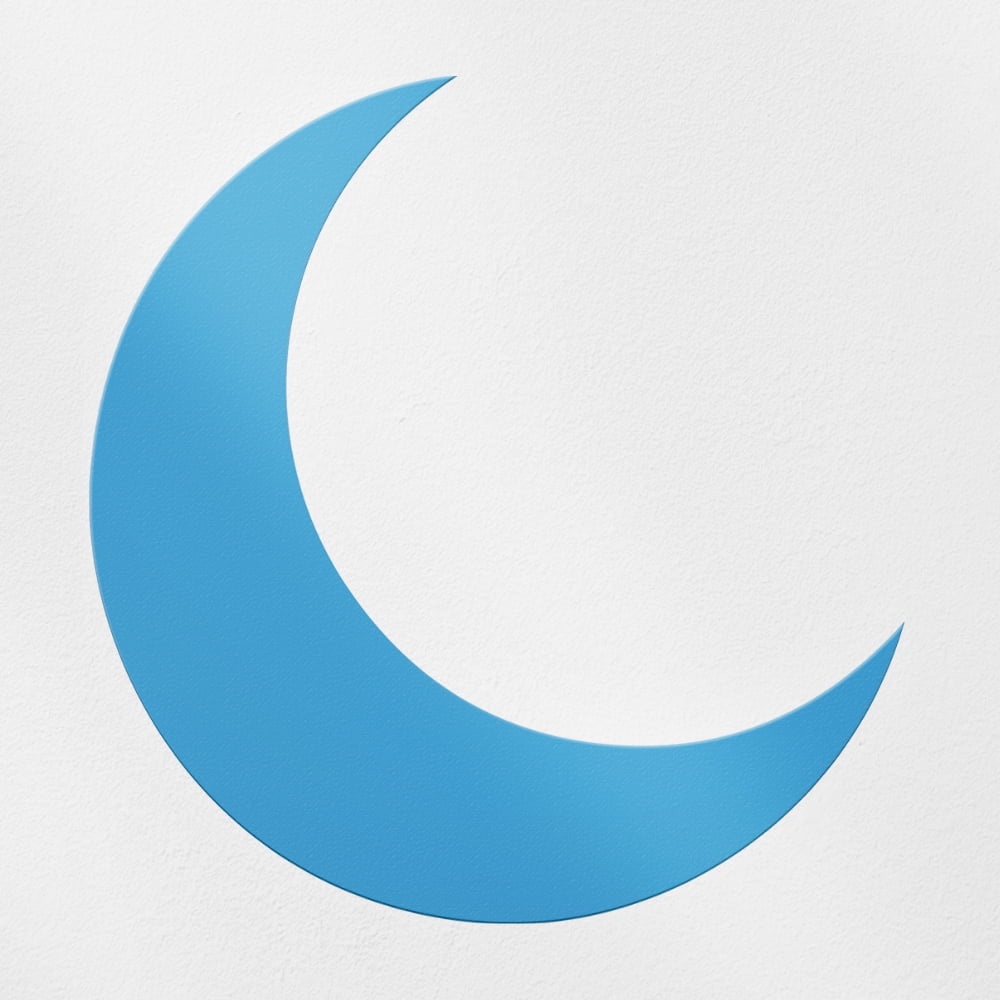 Transparent Decal Stickers Of Halloween Crescent Moon (Azure Blue ...
