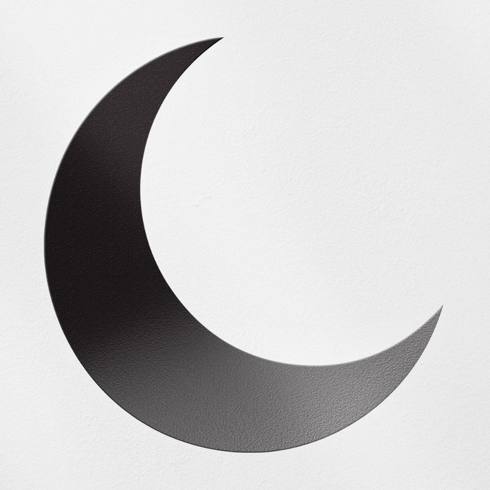 Transparent Decal Stickers Of Halloween Crescent Moon (Black) Premium ...