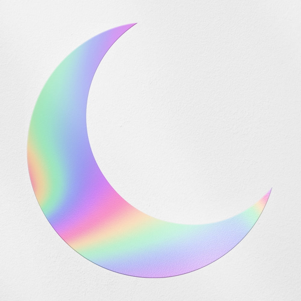 Transparent Decal Stickers Of Halloween Crescent Moon (Hologram ...