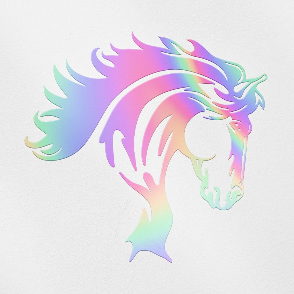 Transparent Decal Stickers Of Horses (Hologram) Premium Waterproof ...