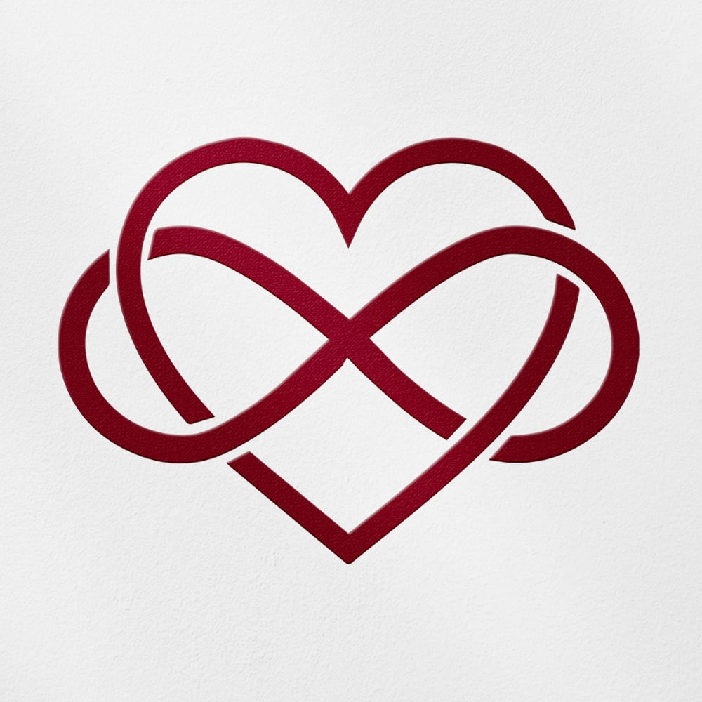 Transparent Decal Stickers Of Infinity Heart Never Ending Love Couple ...