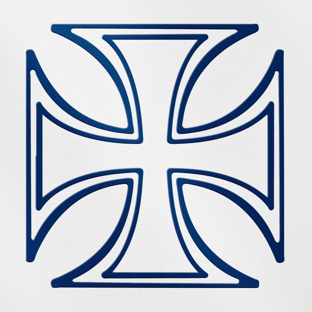 Transparent Decal Stickers Of Iron Cross (Navy Blue) Premium Waterproof ...