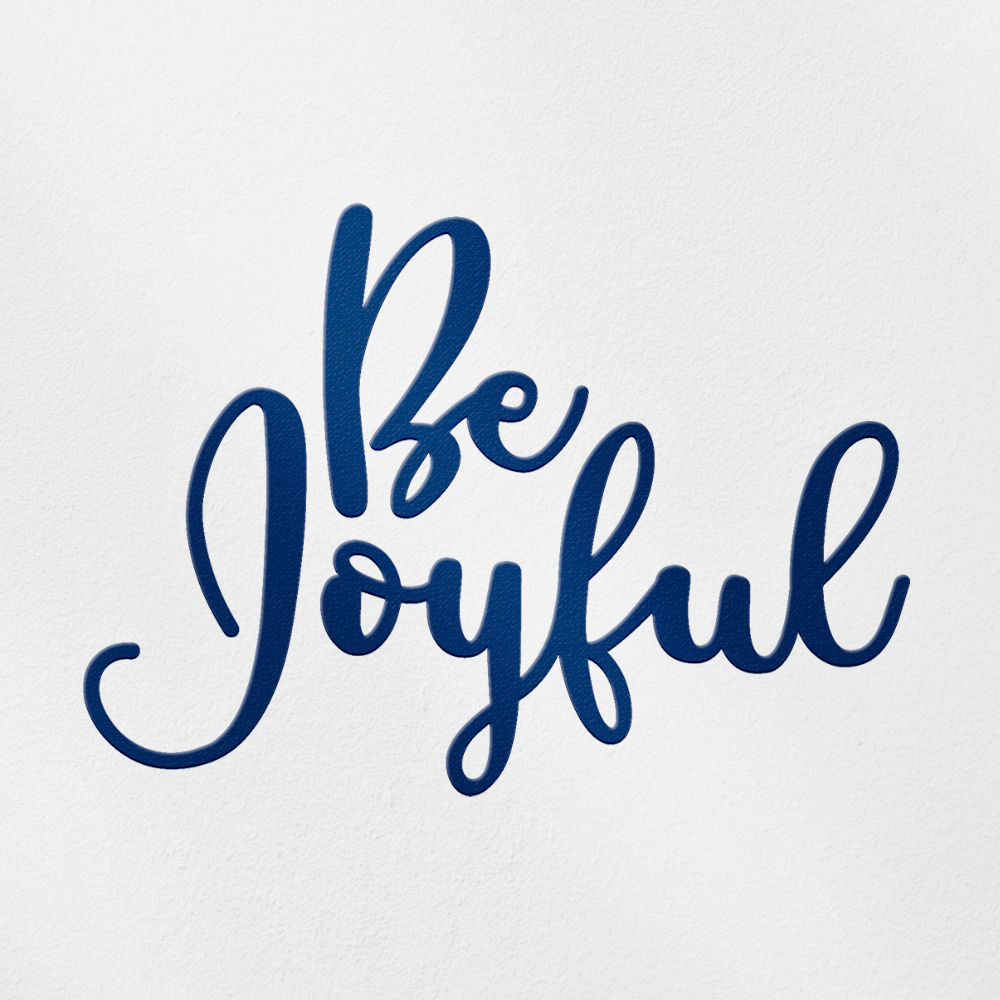 Transparent Decal Stickers Of Be Joyful (Navy Blue) Premium Waterproof ...