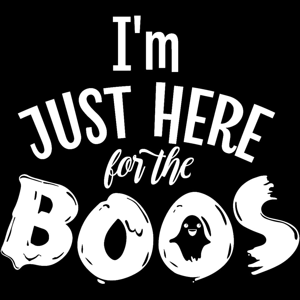Transparent Decal Stickers Of I'M Just Here For The Boos (White ...