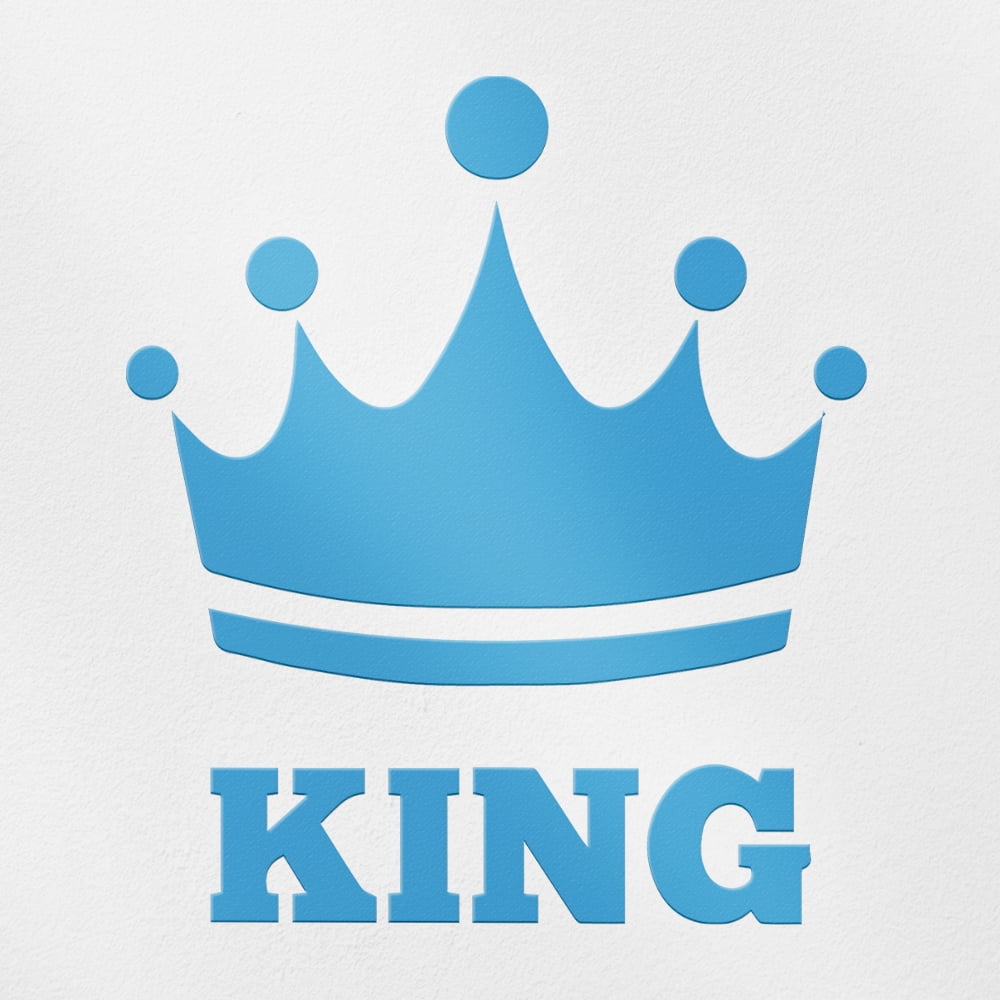 Transparent Decal Stickers Of King Crown (Azure Blue) Premium ...