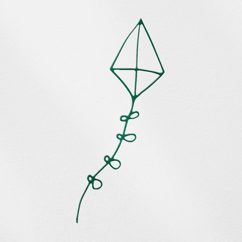 Transparent Decal Stickers Of Kite (Green) Premium Waterproof Vinyl ...