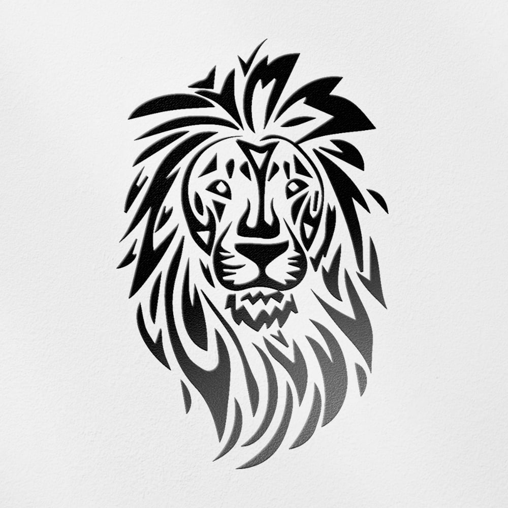 Transparent Decal Stickers Of Lion (Black) Premium Waterproof Vinyl ...