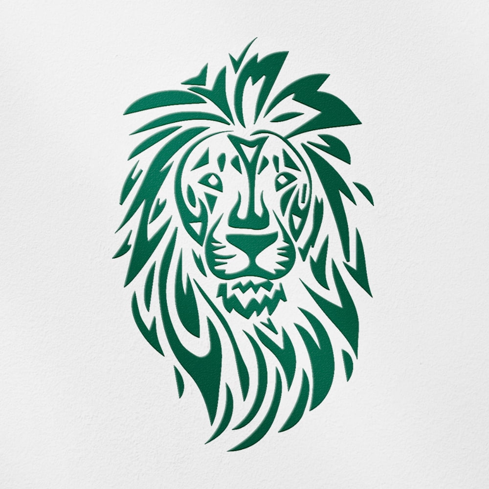 Transparent Decal Stickers Of Lion (Green) Premium Waterproof Vinyl ...
