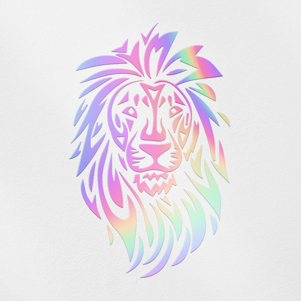 Transparent Decal Stickers Of Lion (Hologram) Premium Waterproof Vinyl ...