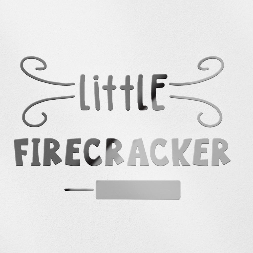 Transparent Decal Stickers Of Little Firecracker (Metallic Silver ...