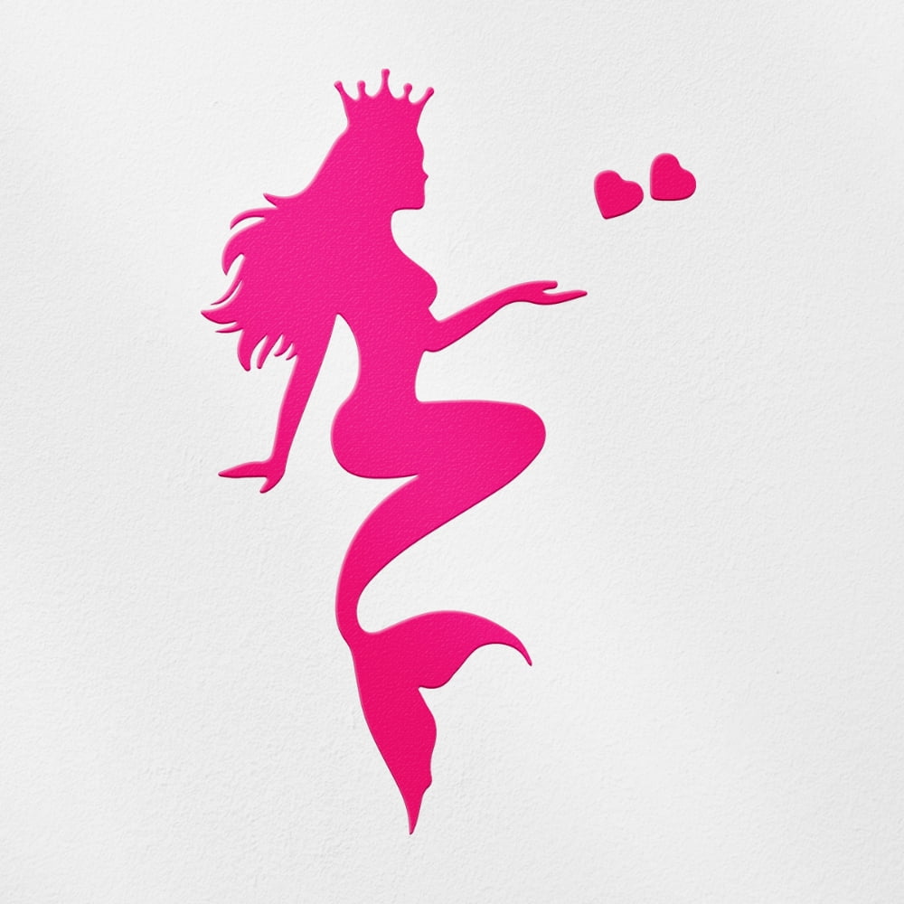 Transparent Decal Stickers Of Mermaid Mylar Stencil Craft Painting ...