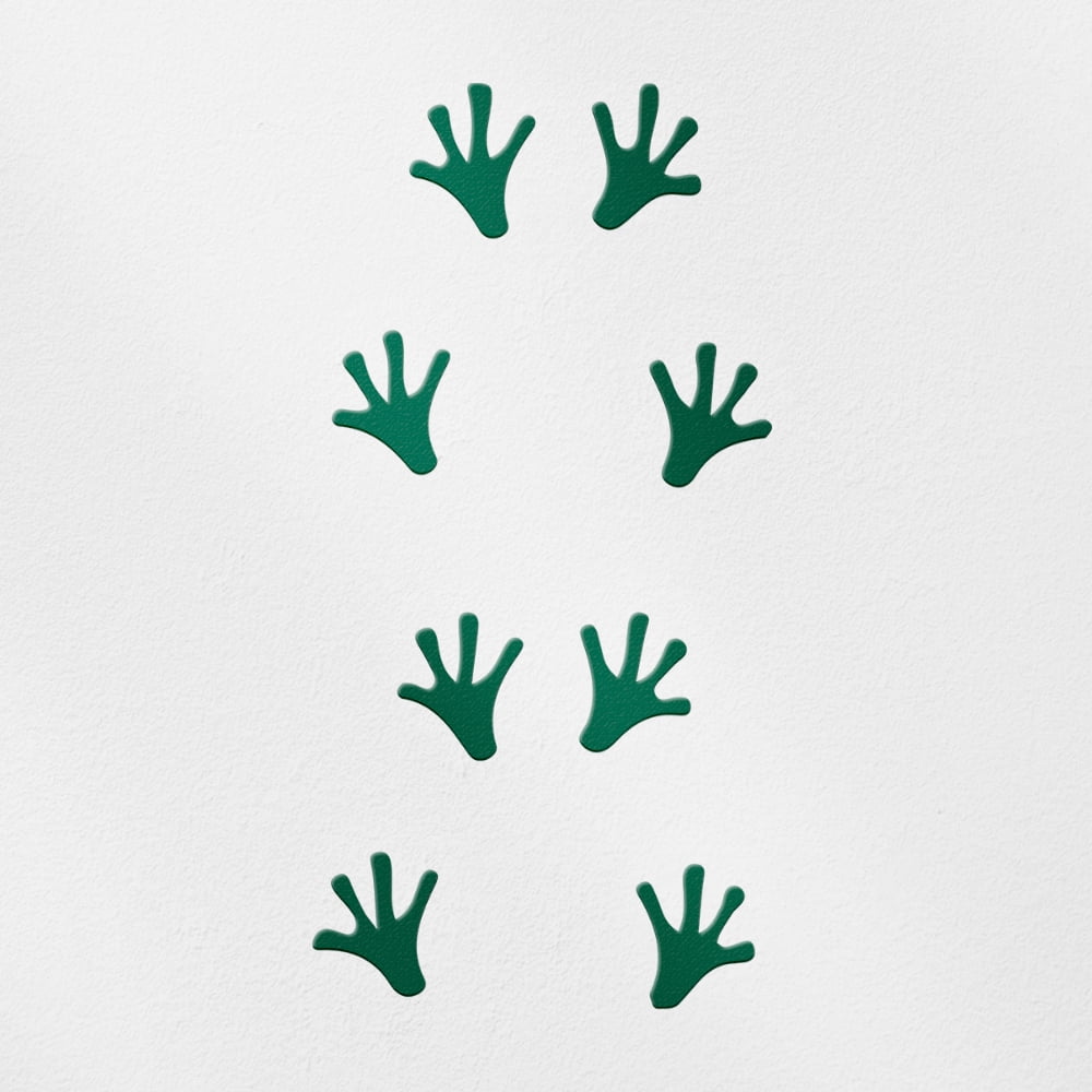 Transparent Decal Stickers Of Multiple Frog Footprints (Green) Premium ...
