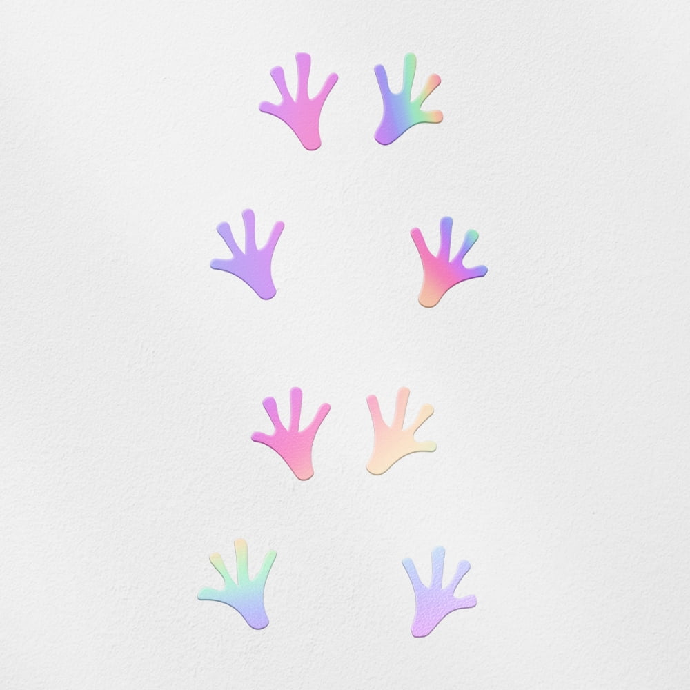 Transparent Decal Stickers Of Multiple Frog Footprints (Hologram ...