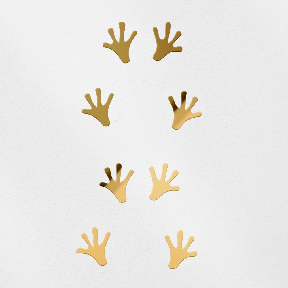 Transparent Decal Stickers Of Multiple Frog Footprints (Metallic Gold ...