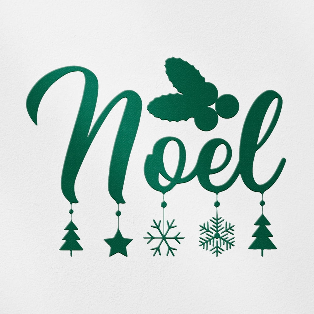 Transparent Decal Stickers Of Noel (Green) Premium Waterproof Vinyl ...