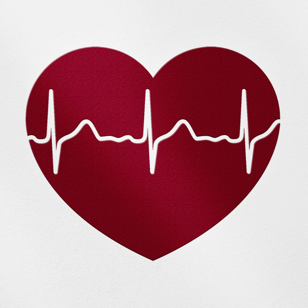 Transparent Decal Stickers Of Nurse Heartbeat (Burgundy) Premium ...