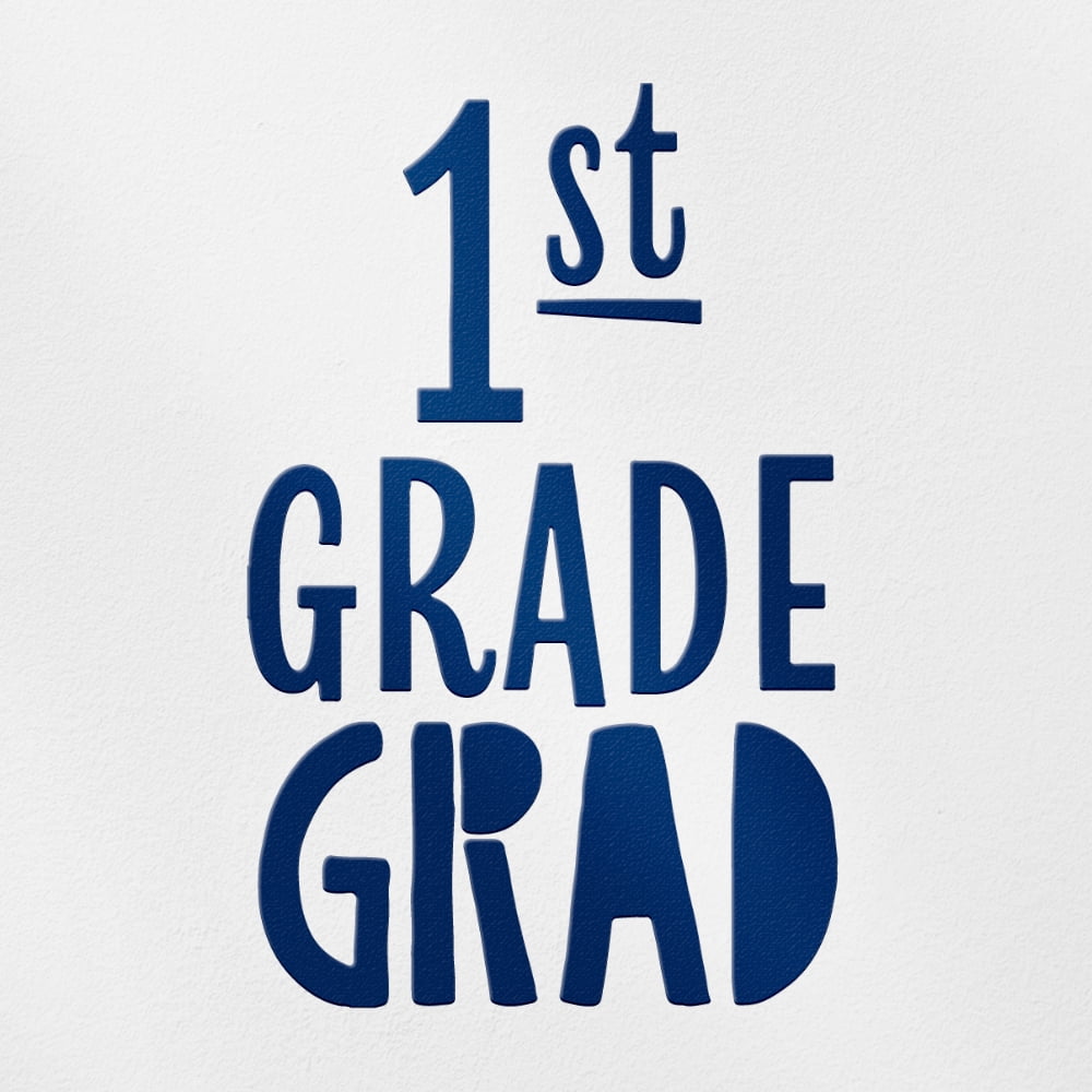 Transparent Decal Stickers Of 1St Grade Grad (Navy Blue) Premium ...