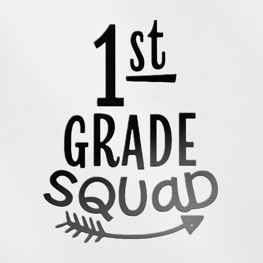 Transparent Decal Stickers Of 1St Grade Squad (Black) Premium ...