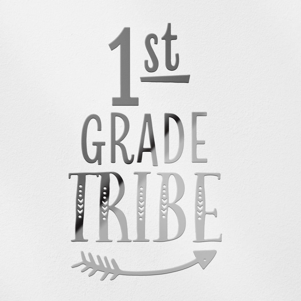 Transparent Decal Stickers Of 1St Grade Tribe (Metallic Silver) Premium Waterproof Vinyl Decal ...