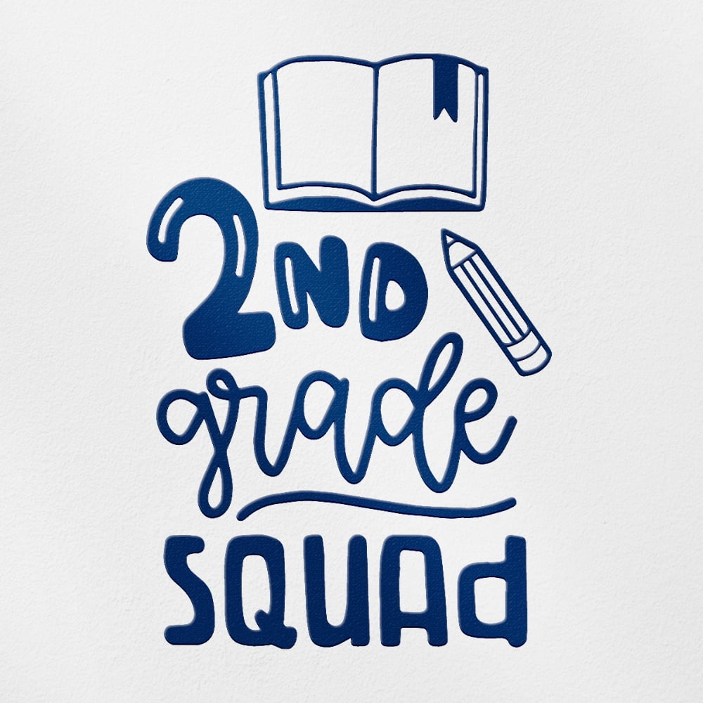 Transparent Decal Stickers Of 2Nd Grade Squad (Navy Blue) Premium ...