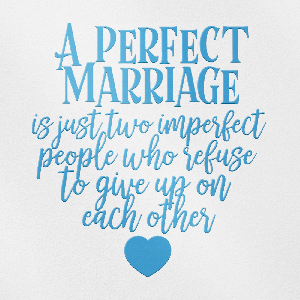 Transparent Decal Stickers Of A Perfect Marriage (Azure Blue) Premium ...
