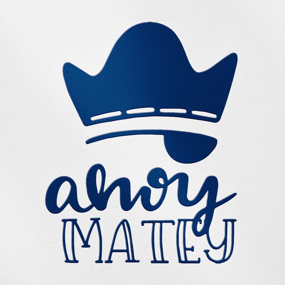 Transparent Decal Stickers Of Ahoy Matey (Navy Blue) Premium Waterproof ...