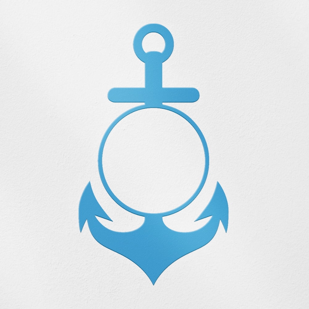 Transparent Decal Stickers Of Anchor Frames (Azure Blue) Premium ...
