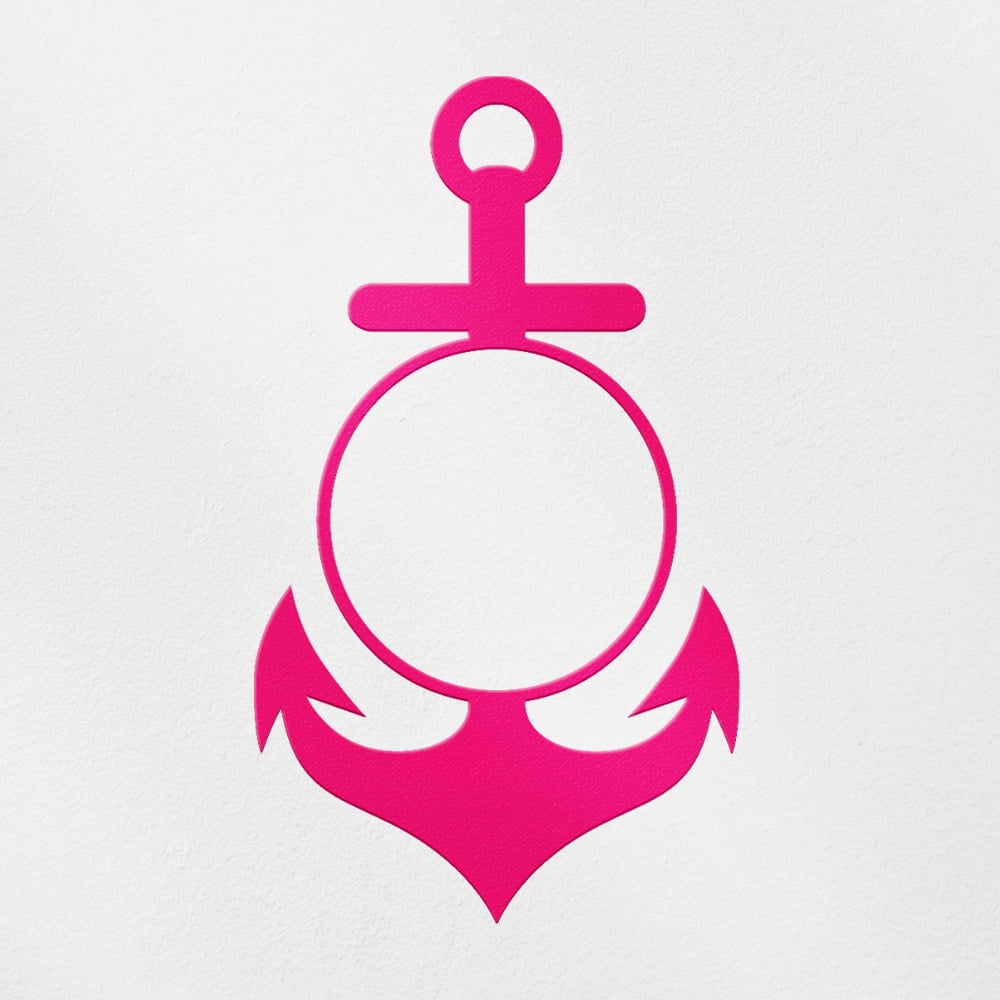 Transparent Decal Stickers Of Anchor Frames (Pink) Premium Waterproof Vinyl Decal Stickers For ...