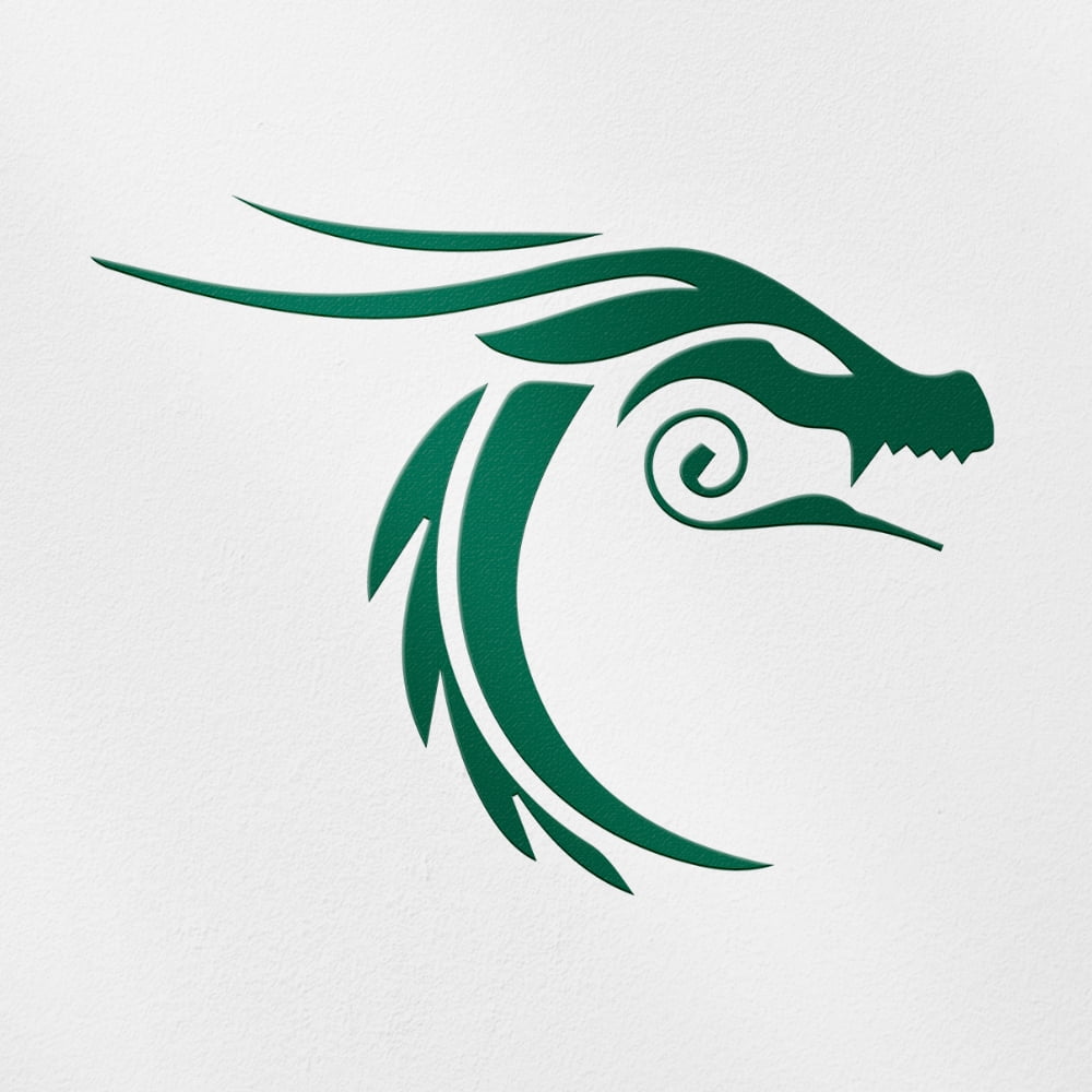 Transparent Decal Stickers Of Animal Dragon Drawing (Green) Premium ...