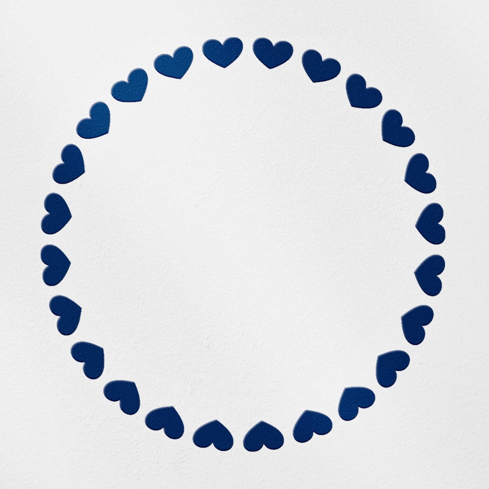 Transparent Decal Stickers Of Arrow Hearts Frames (Navy Blue) Premium ...