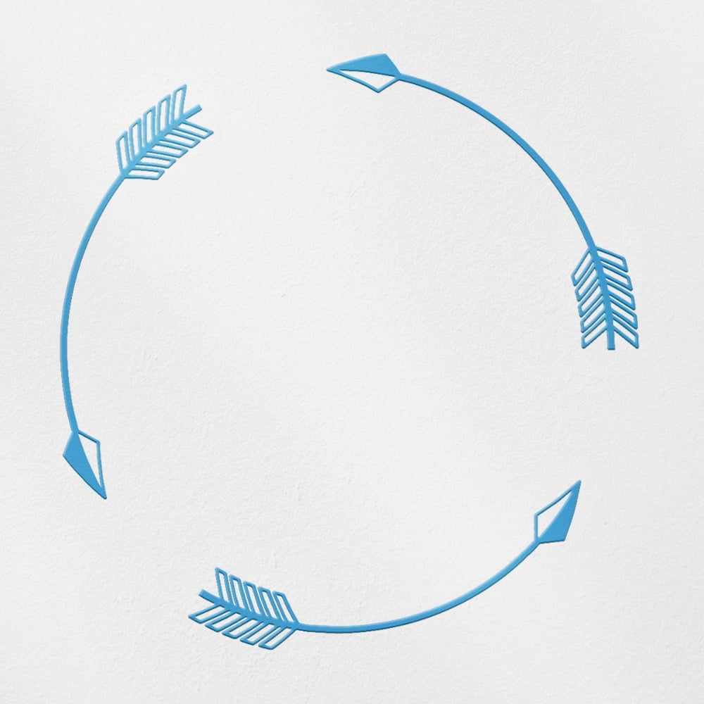 Transparent Decal Stickers Of Arrows Frames (Azure Blue) Premium ...