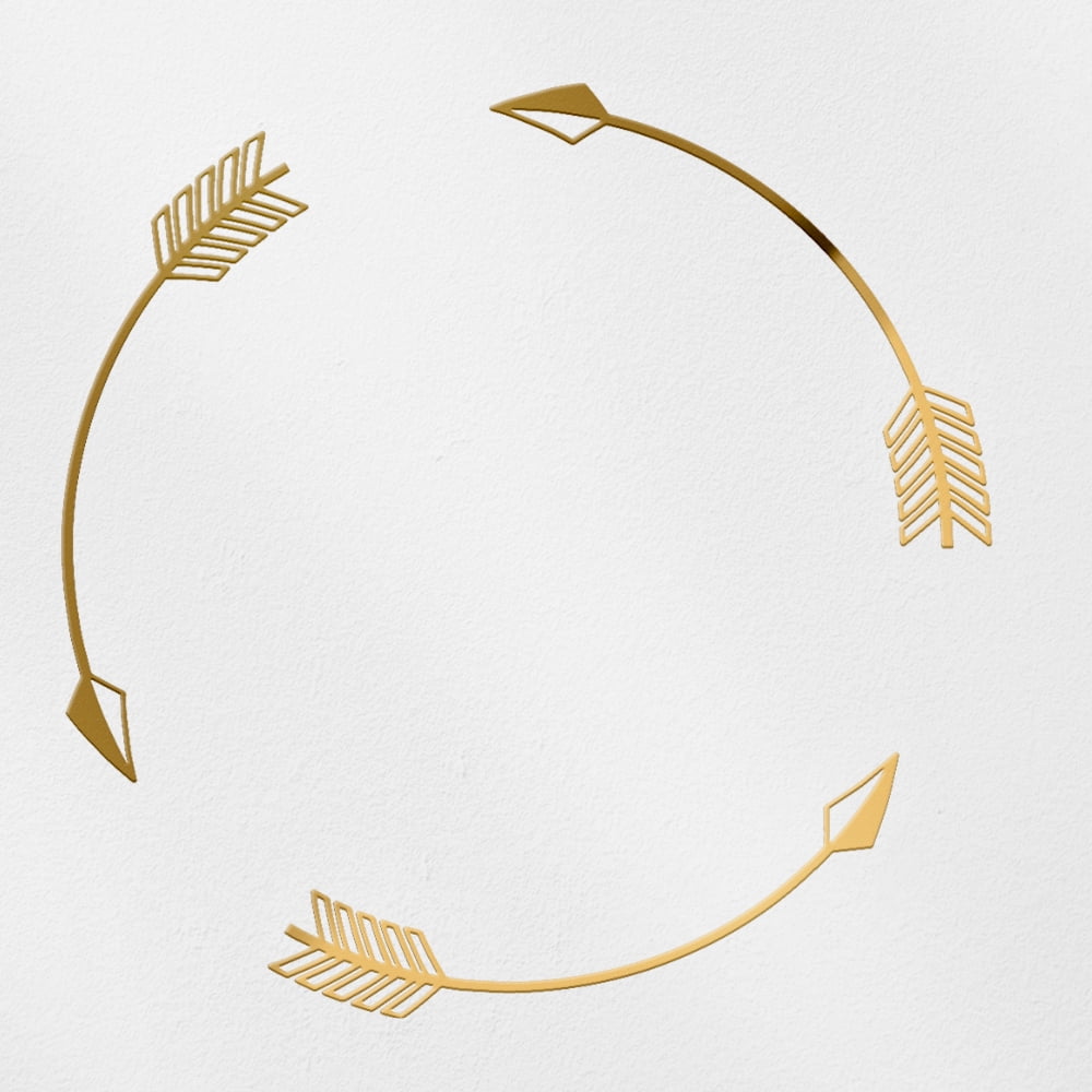 Transparent Decal Stickers Of Arrows Frames (Metallic Gold) Premium ...
