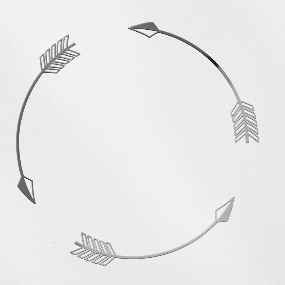 Transparent Decal Stickers Of Arrows Frames (Metallic Silver) Premium ...