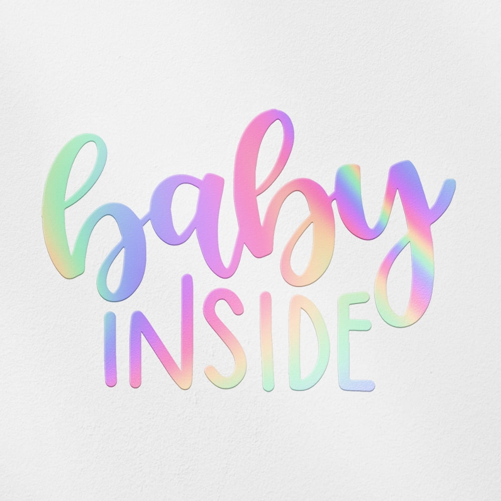 Transparent Decal Stickers Of Baby Inside (Hologram) Premium Waterproof ...